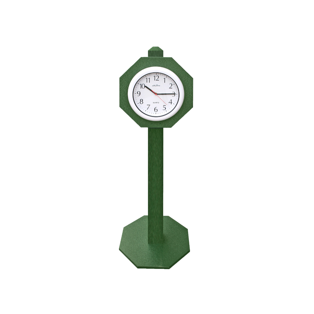 Clock On Post And Base - 12" Double Sided – Range Mart