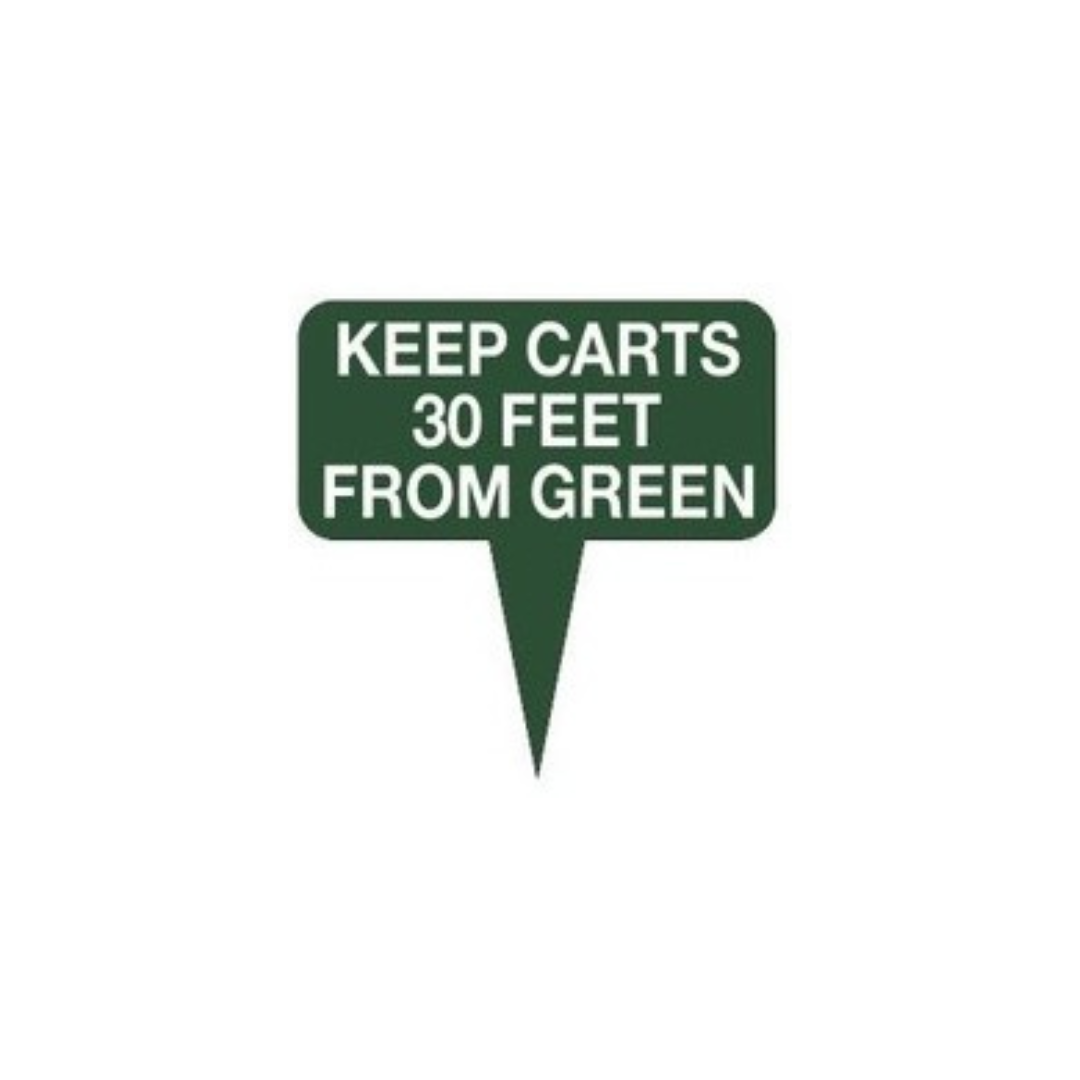 Fairway Sign - 10"x10" - Keep Carts 30 Feet – Range Mart