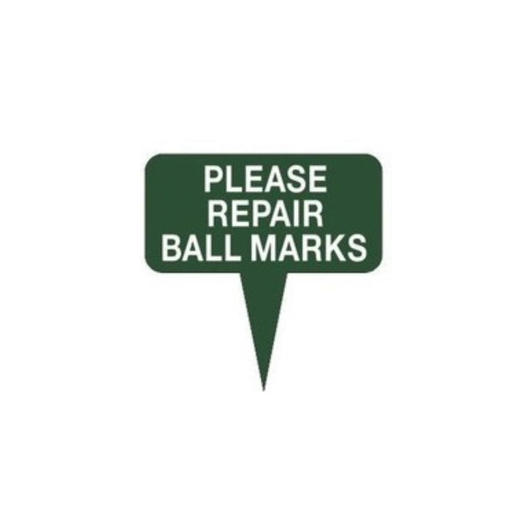 Fairway Sign - 10"x10" - Please Repair Ball Marks – Range Mart