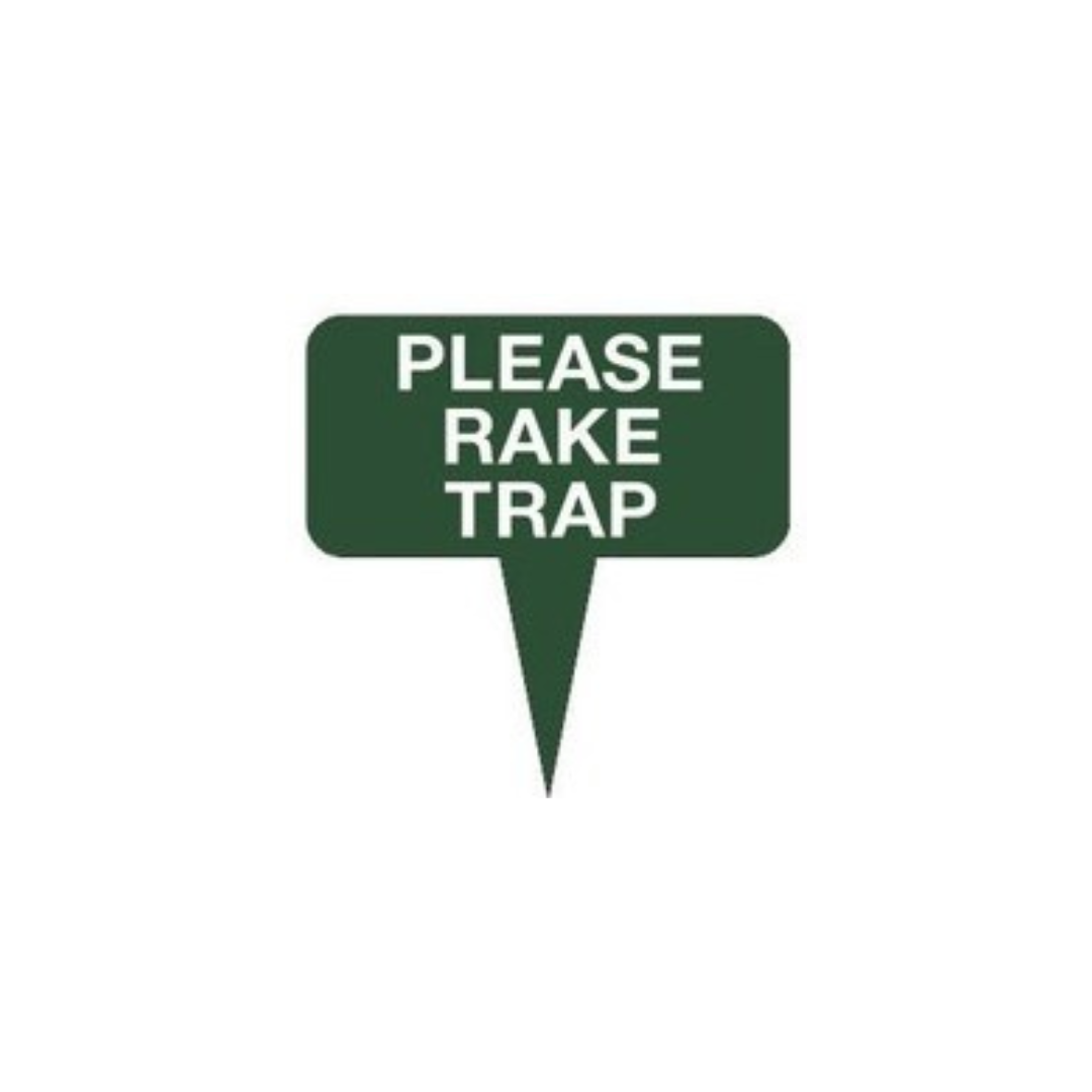 Fairway Sign - 10"x10" - Please Rake Trap – Range Mart