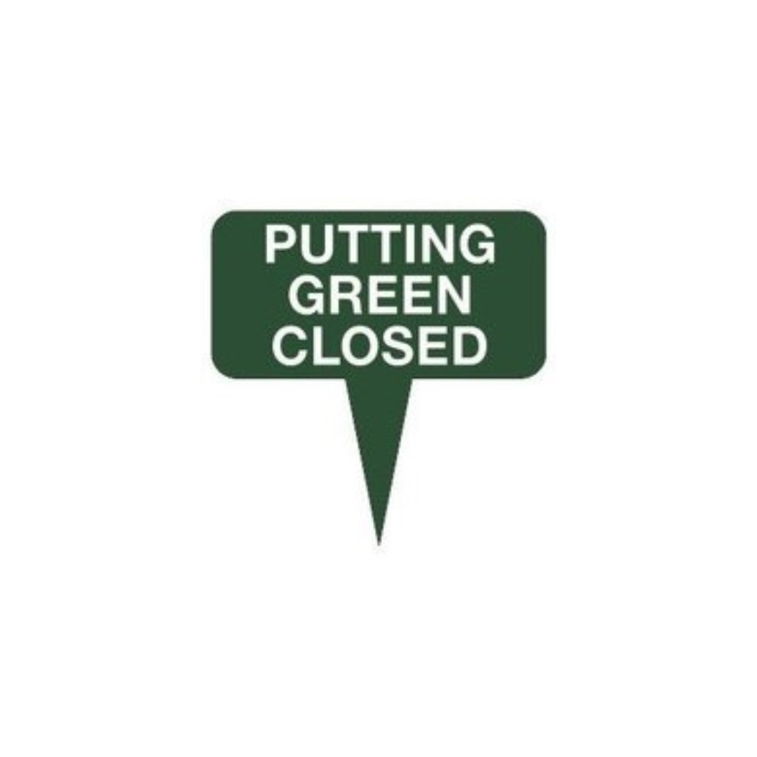 Fairway Sign - 10"x10" - Putting Green Closed – Range Mart